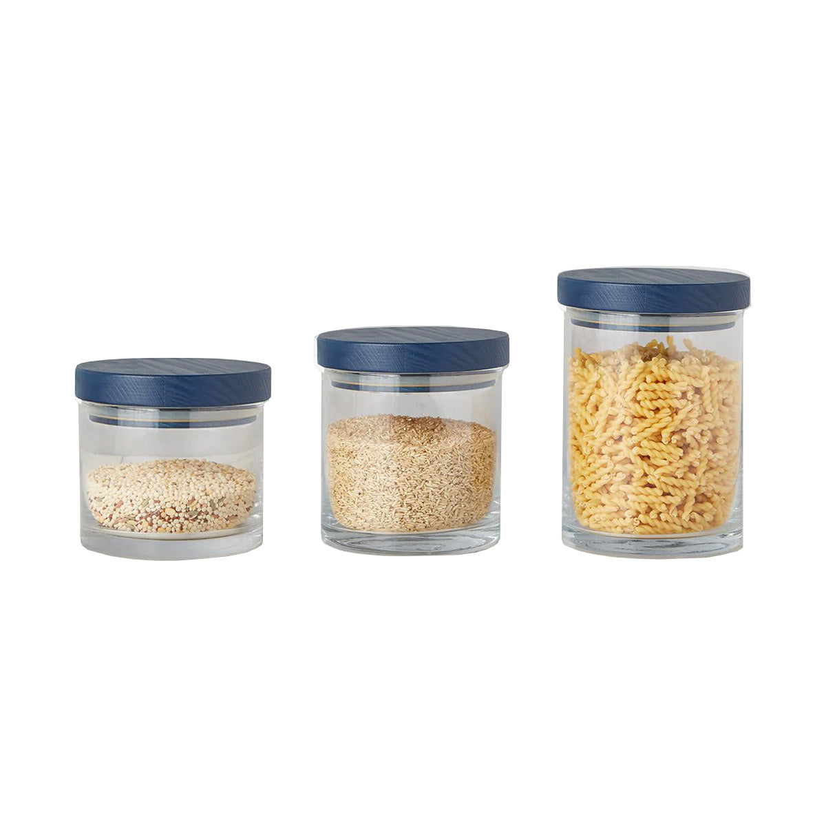 Navy Wood Top Canisters Set – Coastal Kitchen & Dining – Coastal Bleu