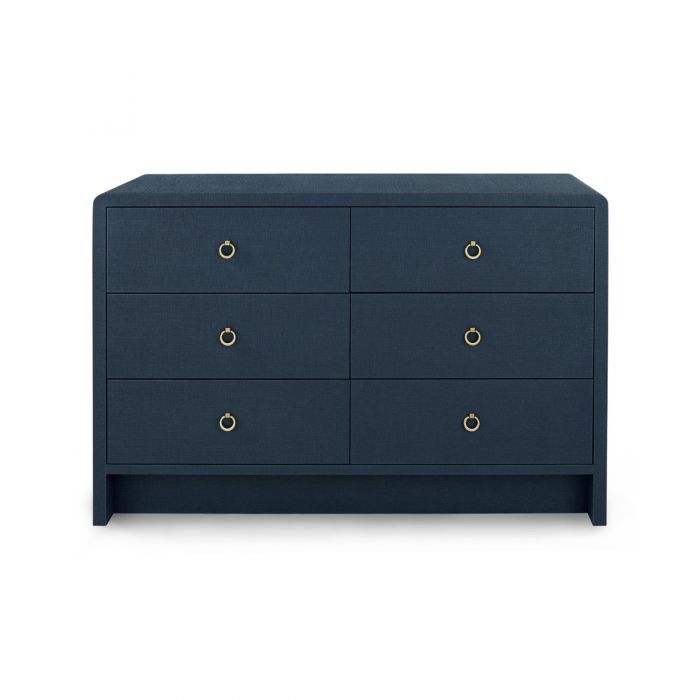Nantucket Linen 6-Drawer Dresser - Navy – Coastal Furniture – Coastal Bleu