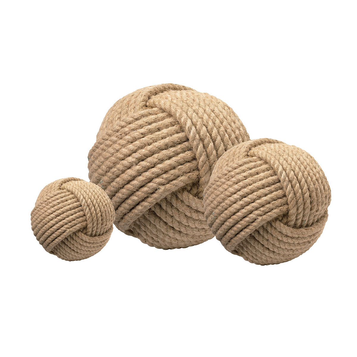 Jute Balls, Set of 3 – Coastal Decor – Coastal Bleu
