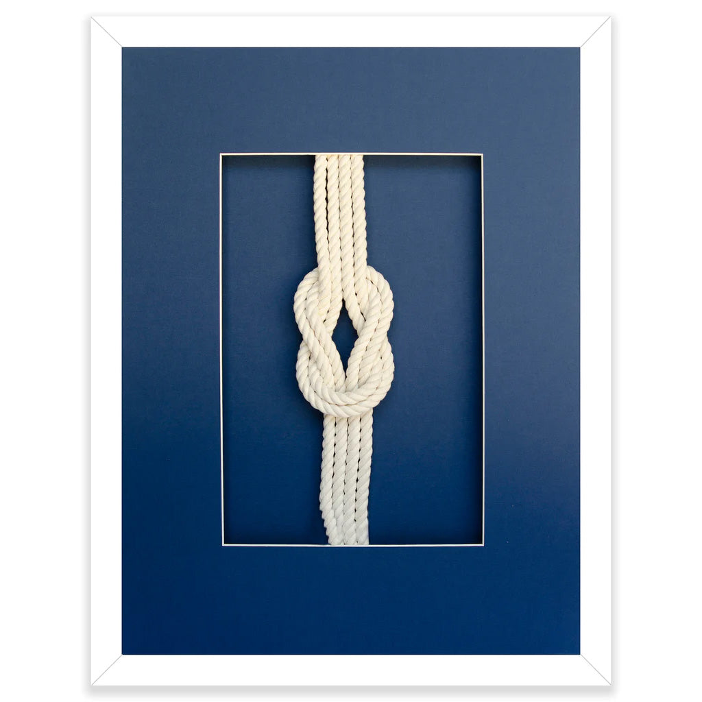 Framed Nautical Knot - Reef – Coastal Artwork – Coastal Bleu