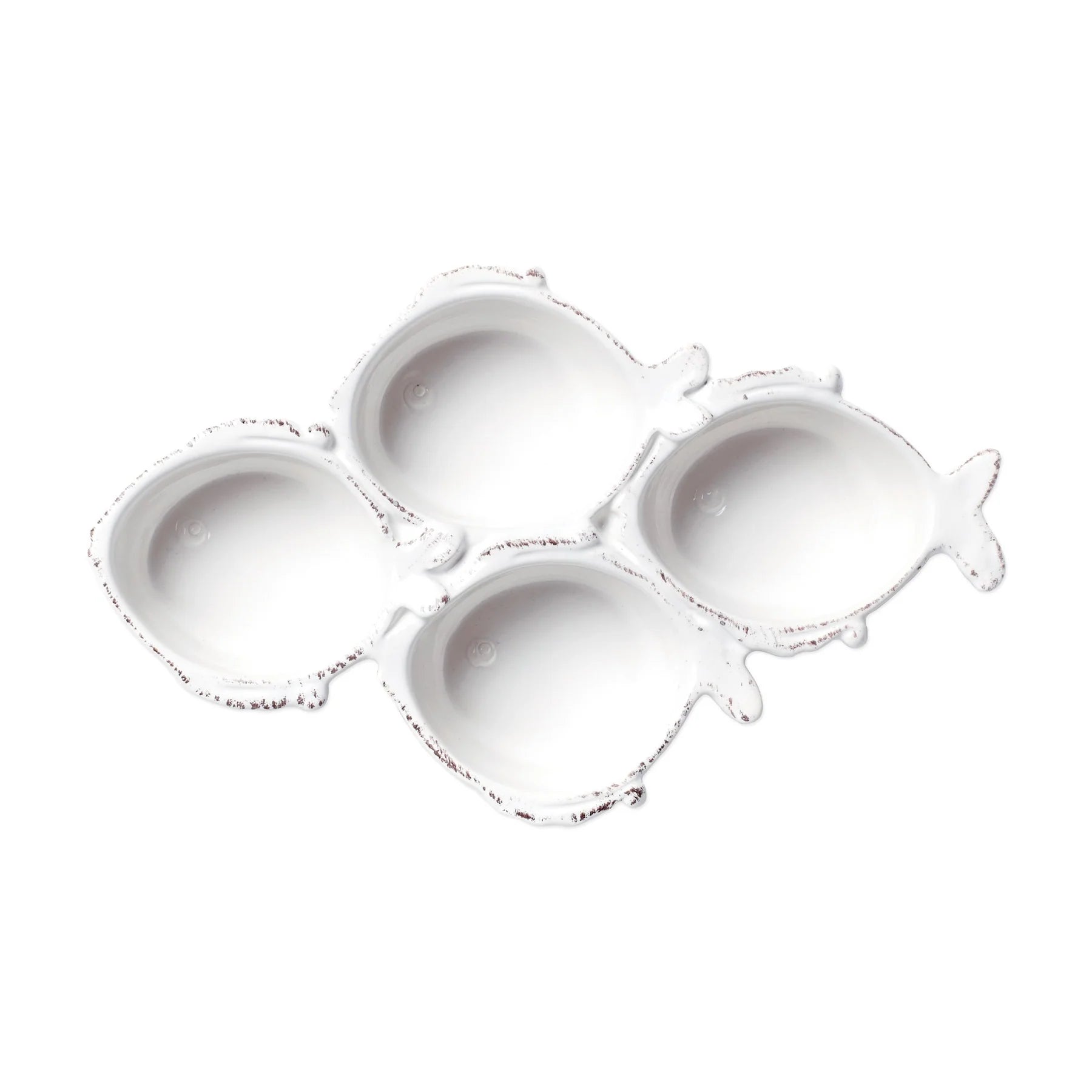 Melamine Lastra Fish Four-Part Server – Coastal Dinnerware – Coastal Bleu